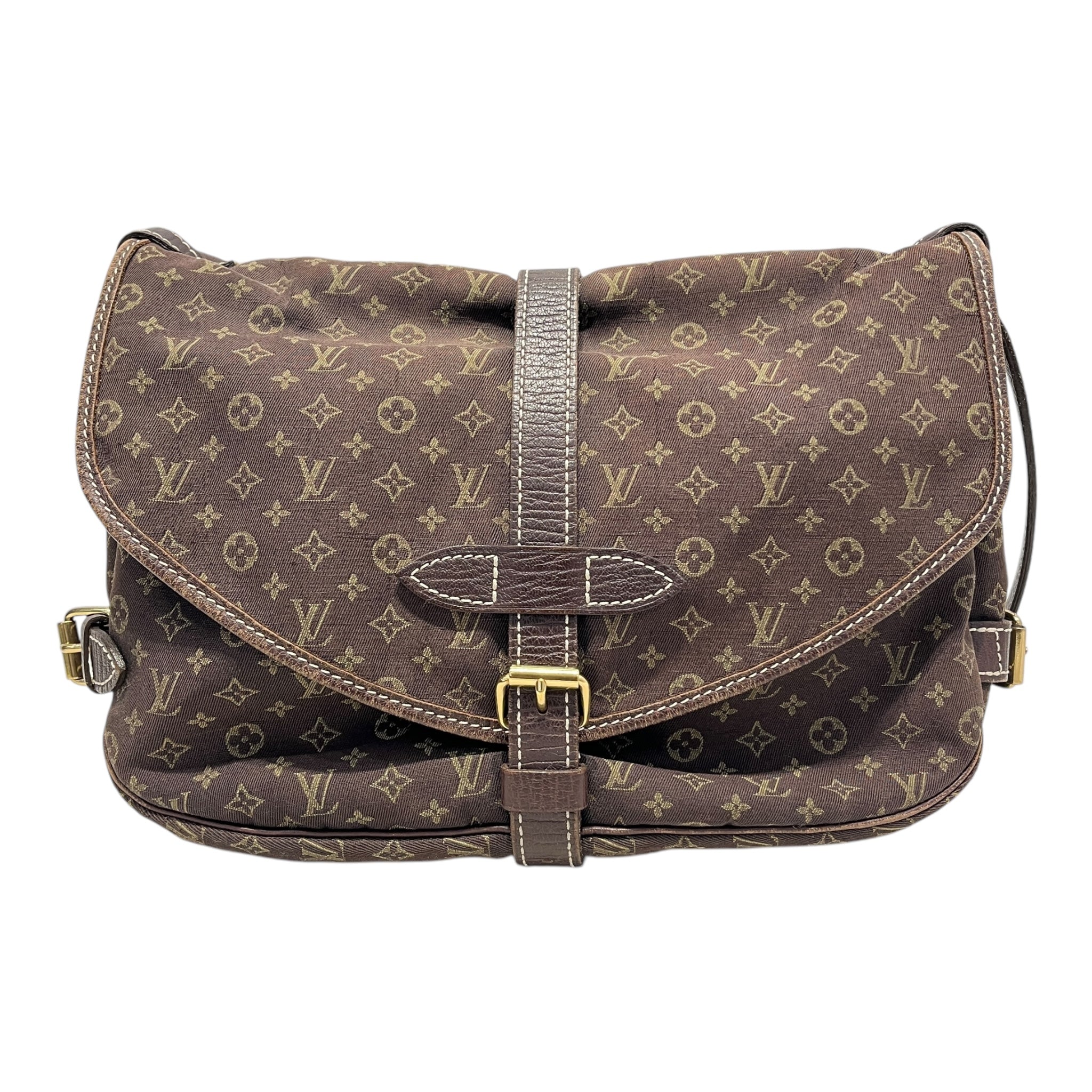 LOUIS VUITTON/Cross Body Bag/Monogram/Cotton/BRW/SAUMUR BAG – 2nd STREET USA