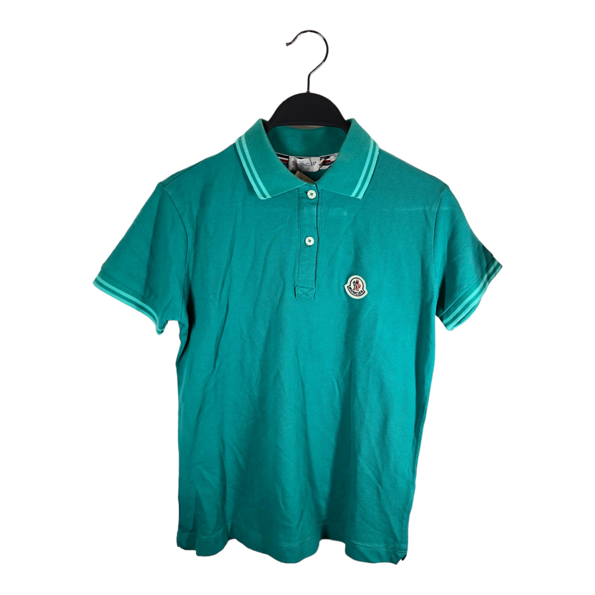 MONCLER Polo Shirt S Cotton GRN Plain M Designers Essentials MONCLER Polo Shirt S Cotton GRN Plain M Designers Essentials