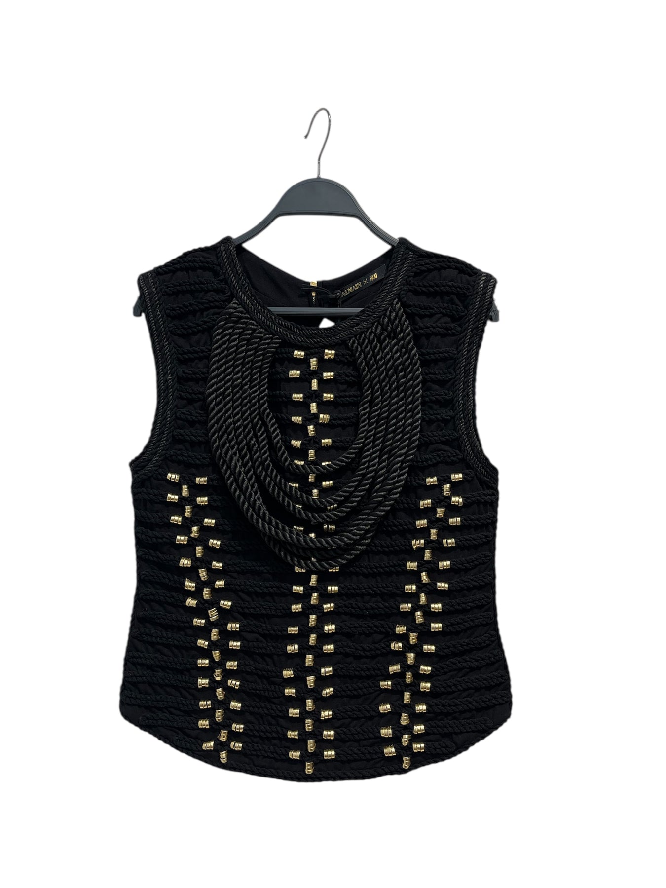BALMAIN/H&M/Camisole/8/BLK/ROPE TOP GOLD RINGS – 2nd STREET USA