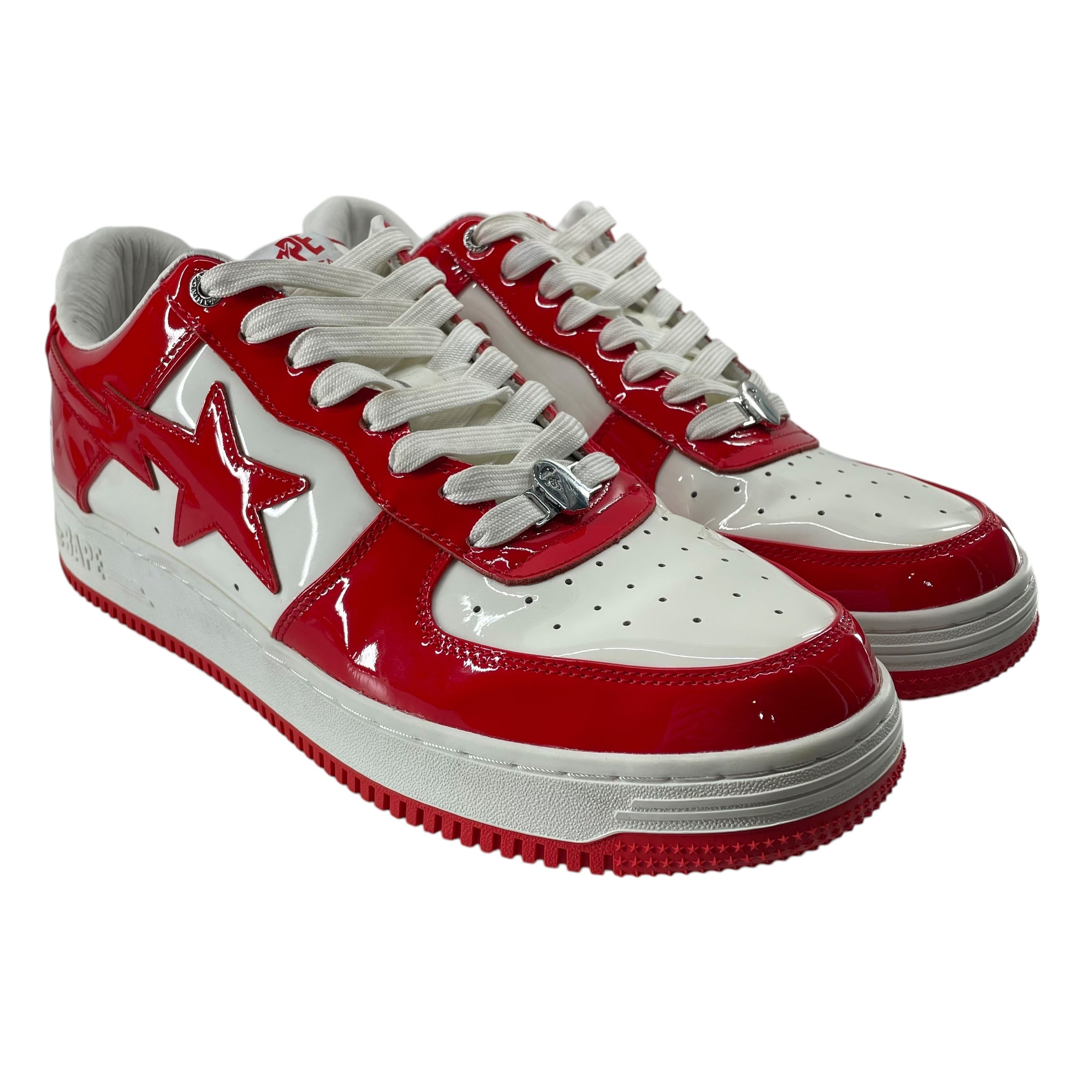 BAPE STA!/Low-Sneakers/US 12/Polyester/RED/PATENT LEATHER – 2nd STREET USA