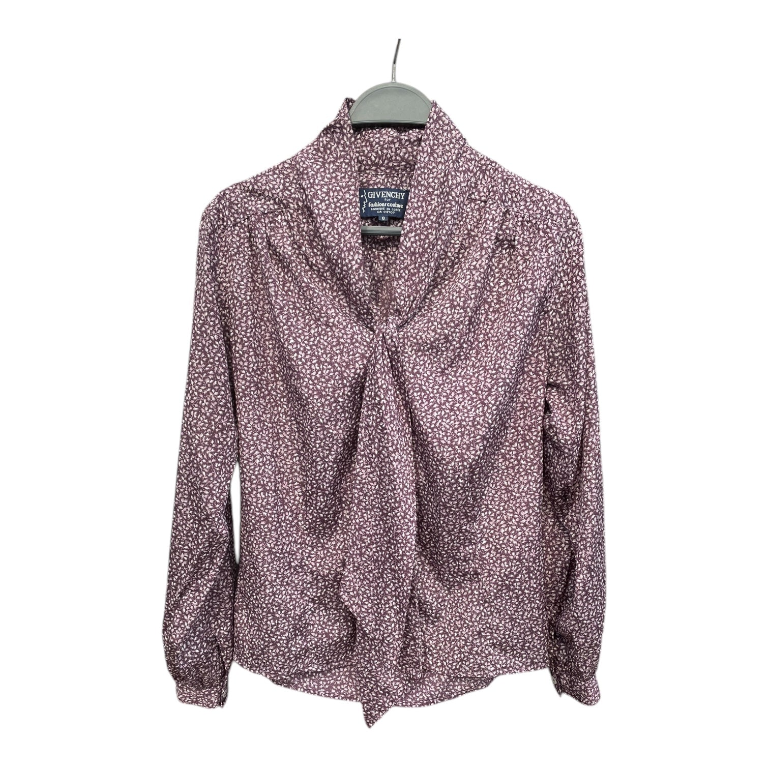 GIVENCHY/LS Blouse/8/Floral Pattern/Polyester/PPL/givenchy purple flor ...