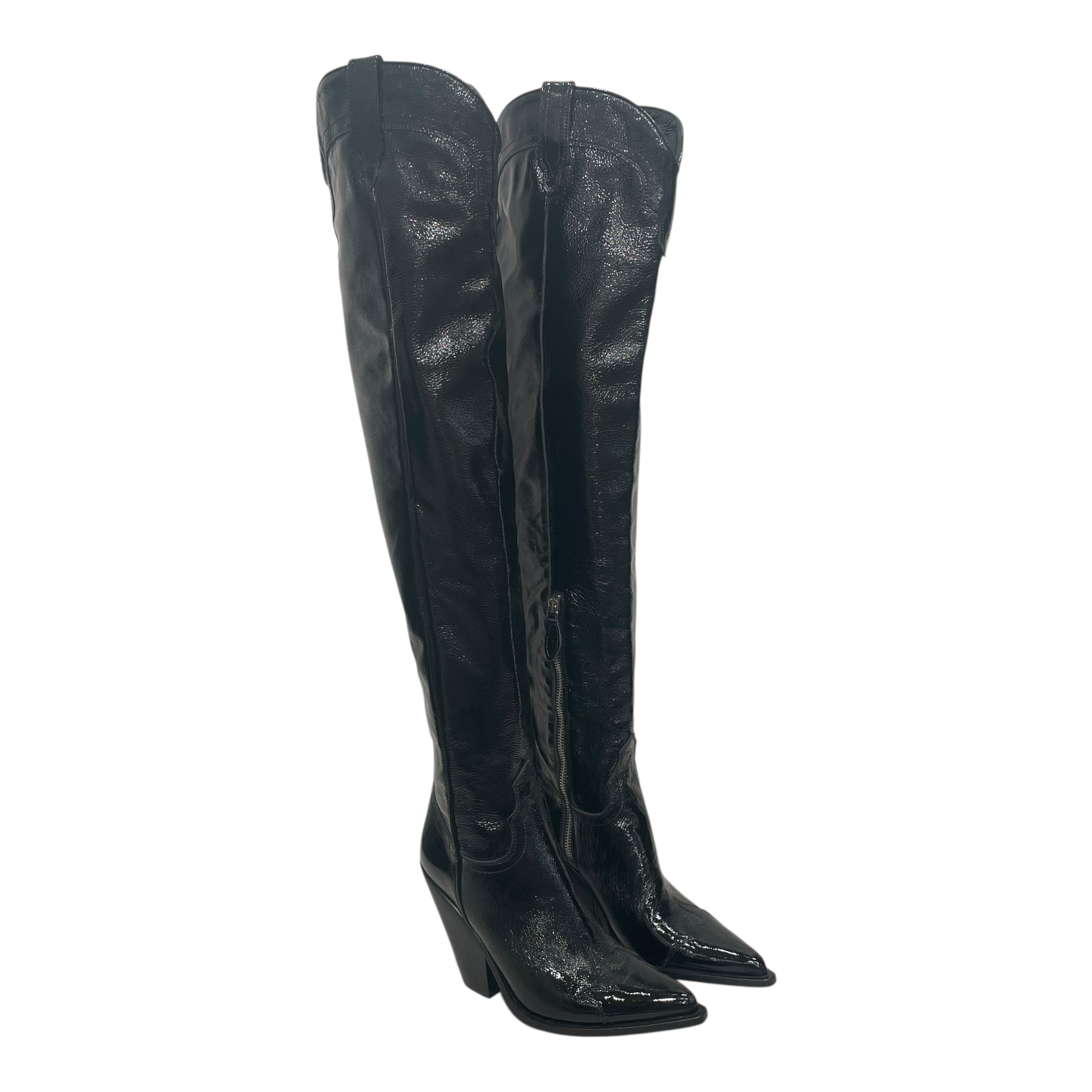 SONORA/Boots/EU 39/Leather/BLK/PATENT LEATHER MELROSE BOOT – 2nd STREET USA
