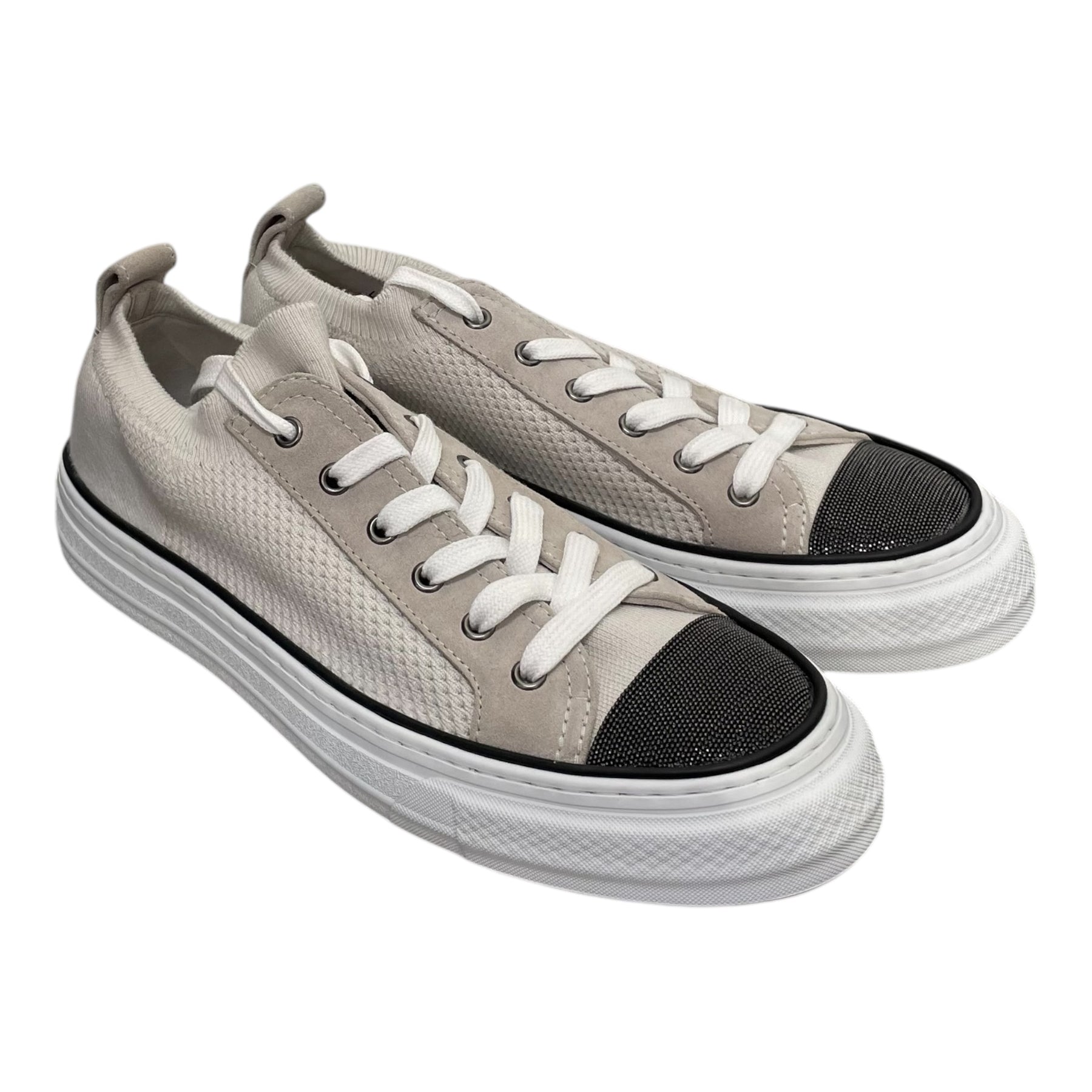 BRUNELLO CUCINELLI/Low-Sneakers/EU 40/GRY/SPARKLE SILVER TOE – 2nd ...