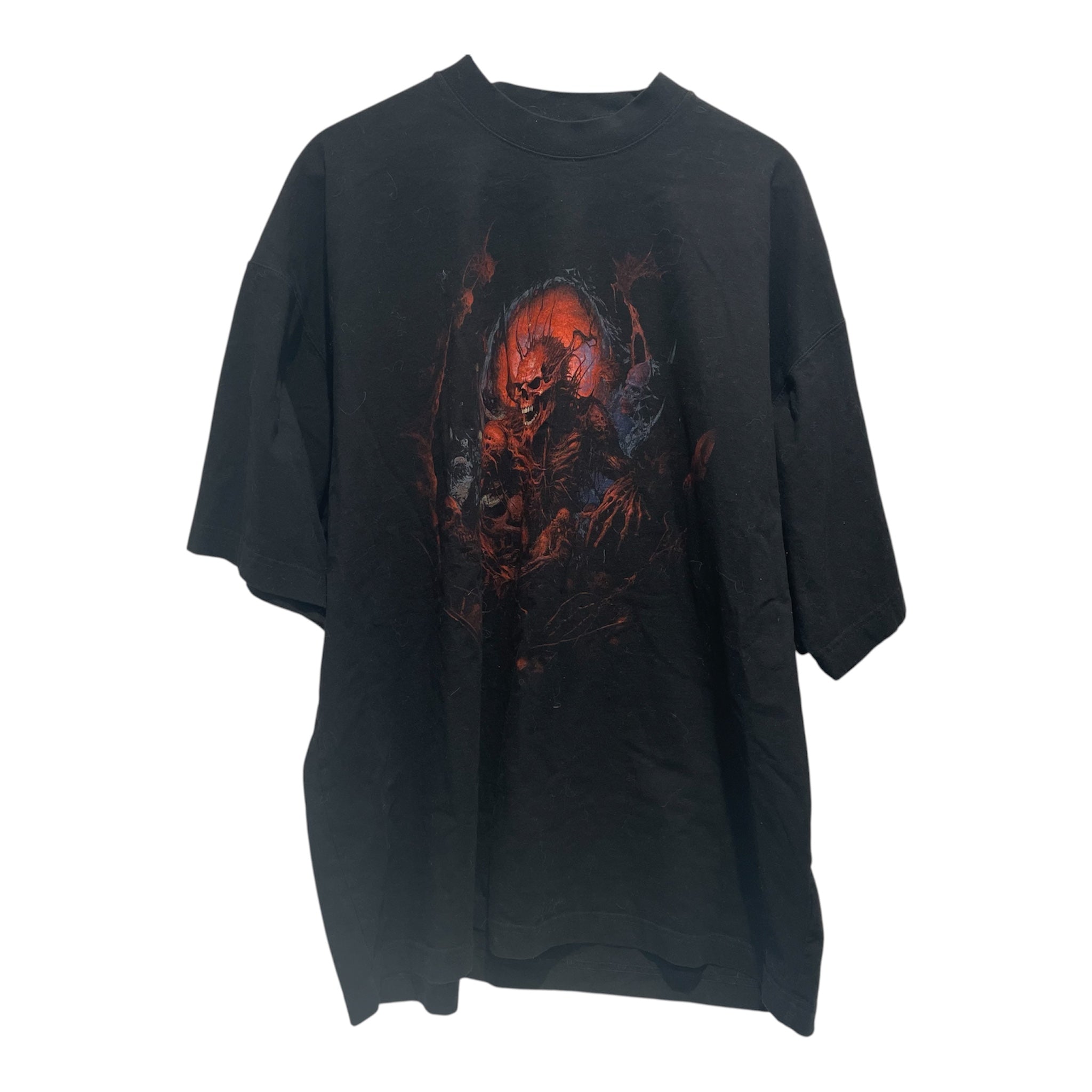 VETEMENTS/T-Shirt/L/Cotton/BLK/Graphic/Death Metal Oversized – 2nd ...