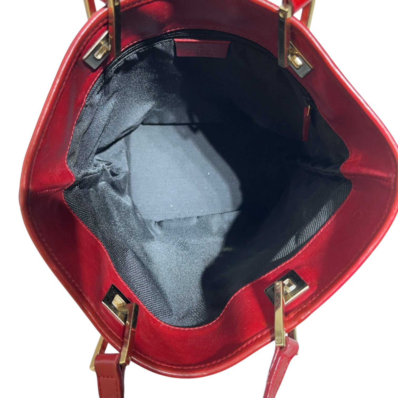 GUCCI/Hand Bag/Monogram/Cotton/RED/GG CANVAS BUCKET BAG – 2nd STREET USA