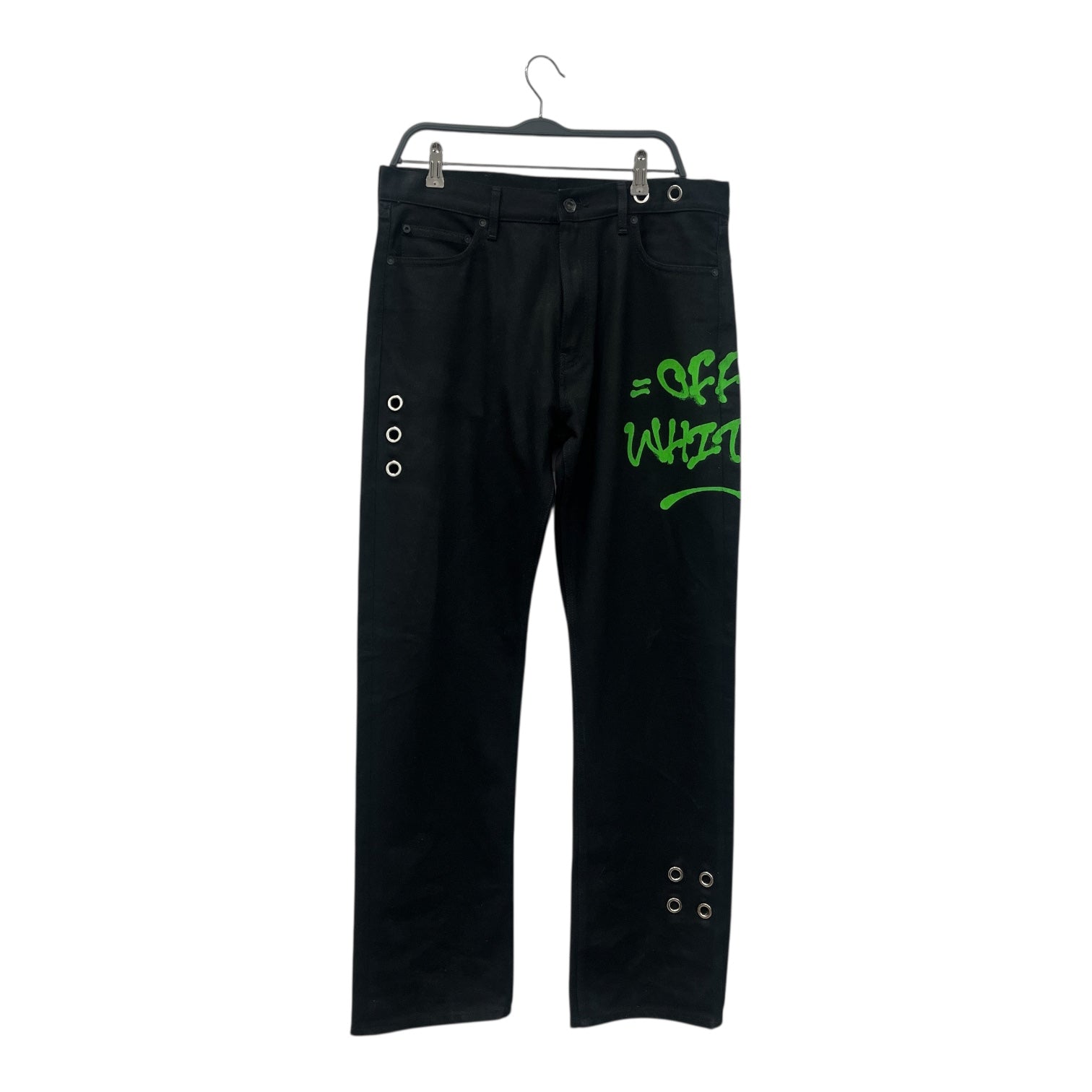 OFF-WHITE/Pants/32/Cotton/BLK/Graffiti/ Grommet – 2nd STREET USA