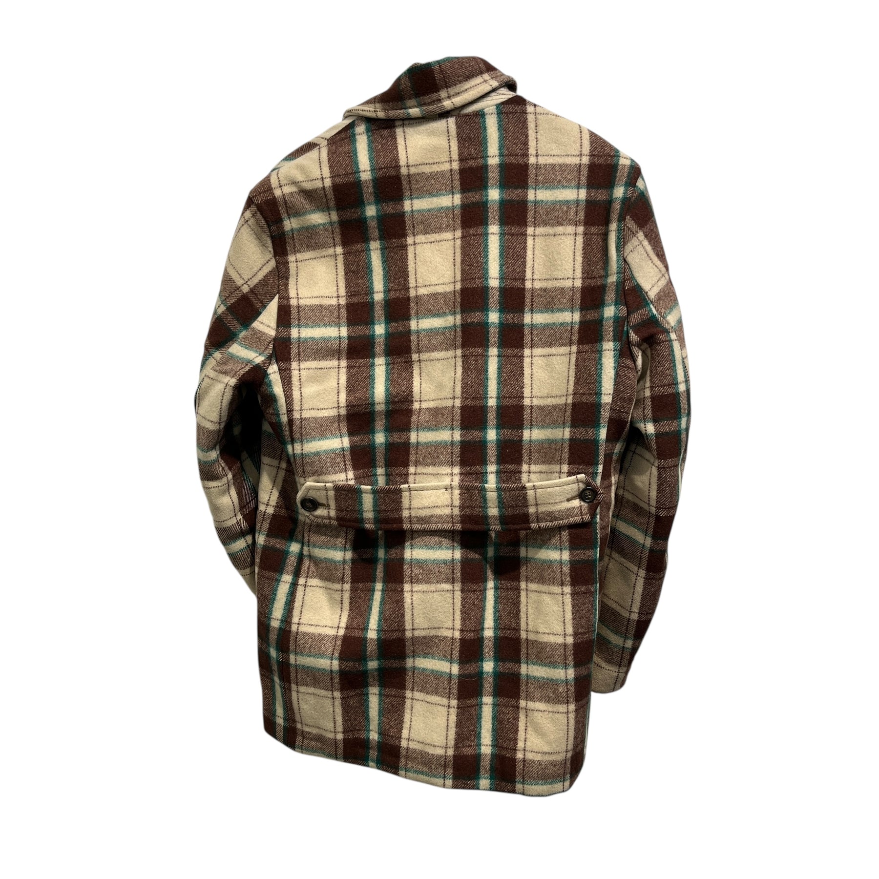 VINTAGE MAC JAC/Jacket/40/Wool/MLT/Plaid/Trench coat brwn green beige ...