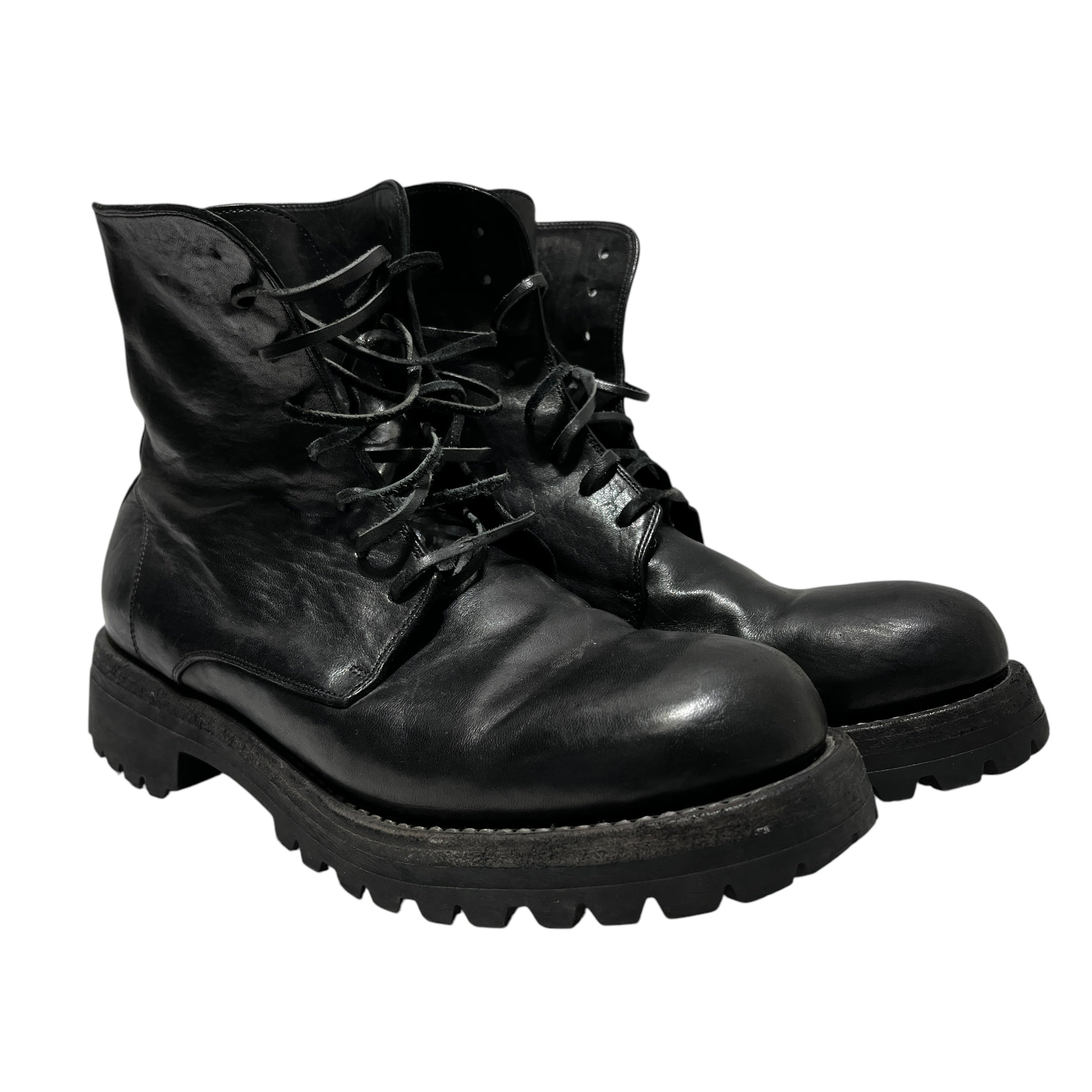 GUIDI/Lace Up Boots/EU 41/Leather/BLK/GUIDI LACE UP BOOTS – 2nd STREET USA