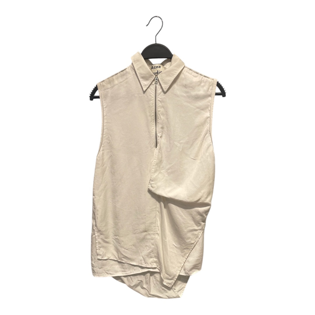 Acne Studios/SL Blouse/34/WHT/1/4 ZIP SLEEVELESS TOP – 2nd STREET USA