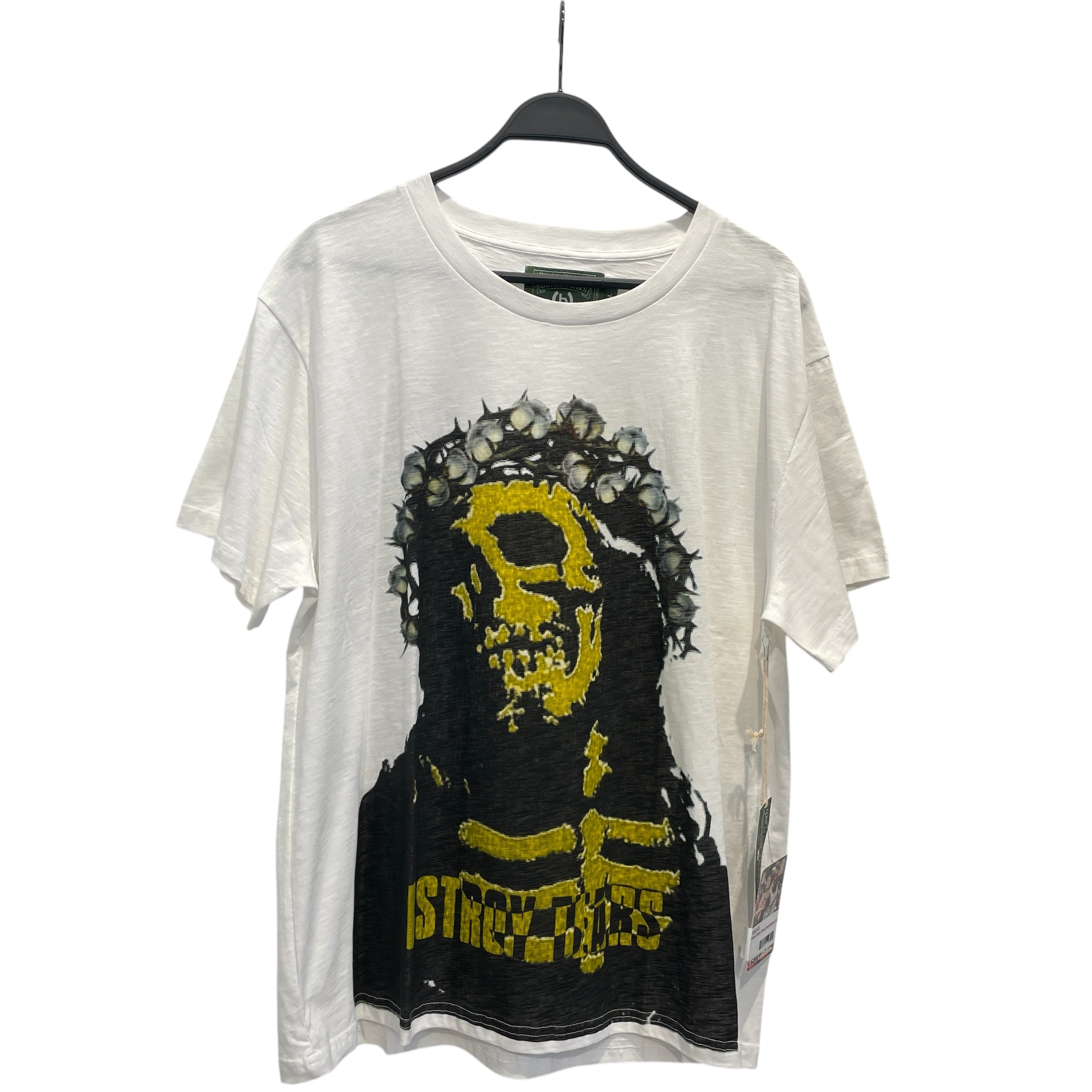 DENIM TEARS/T-Shirt/L/Cotton/WHT/Graphic/BSTROY DENIM TEARS CROWN – 2nd ...