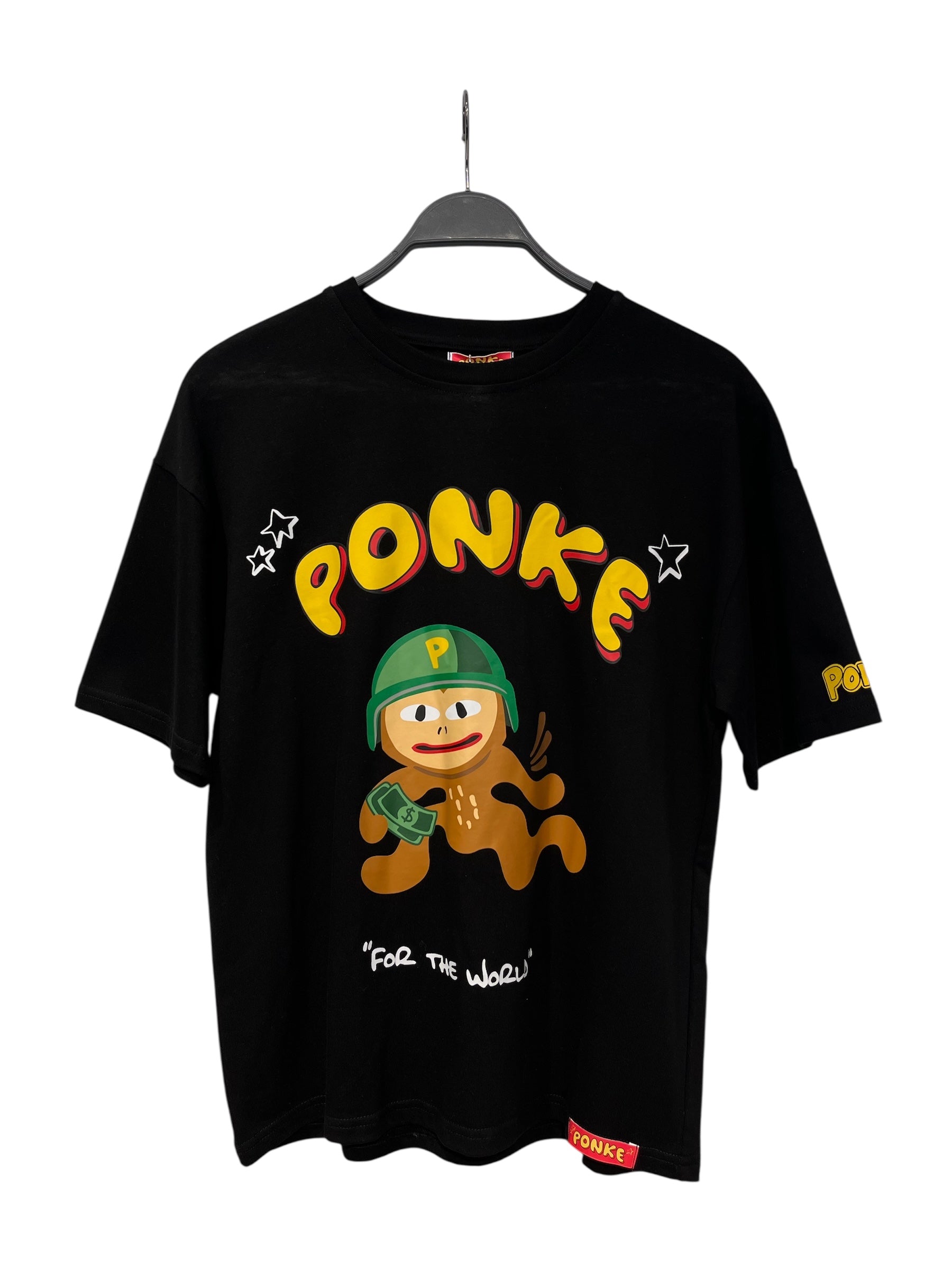 ponke/T-Shirt/XS/Cotton/BLK/monkey with money – 2nd STREET USA