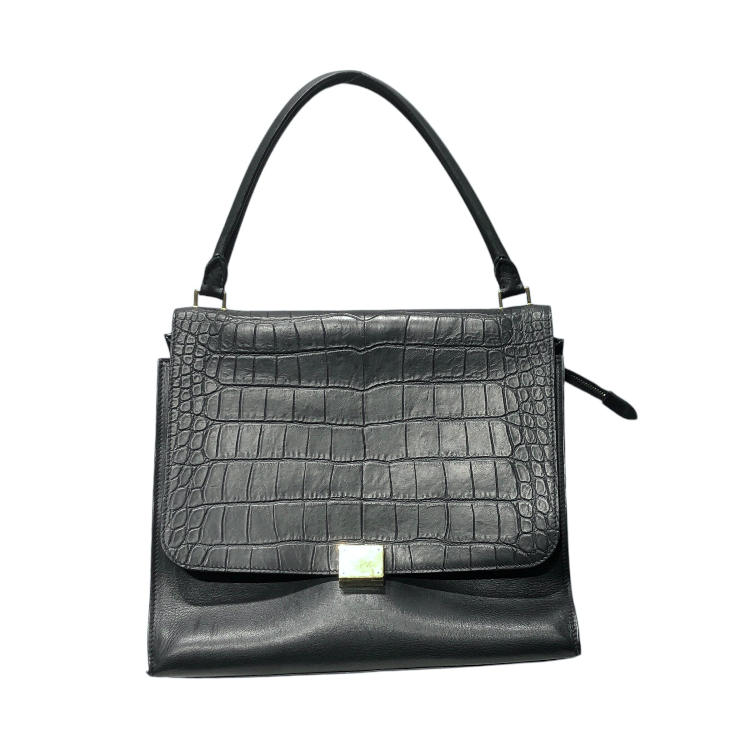 CELINE/Hand Bag/Leather/BLK/Crocodile Skin – 2nd STREET USA