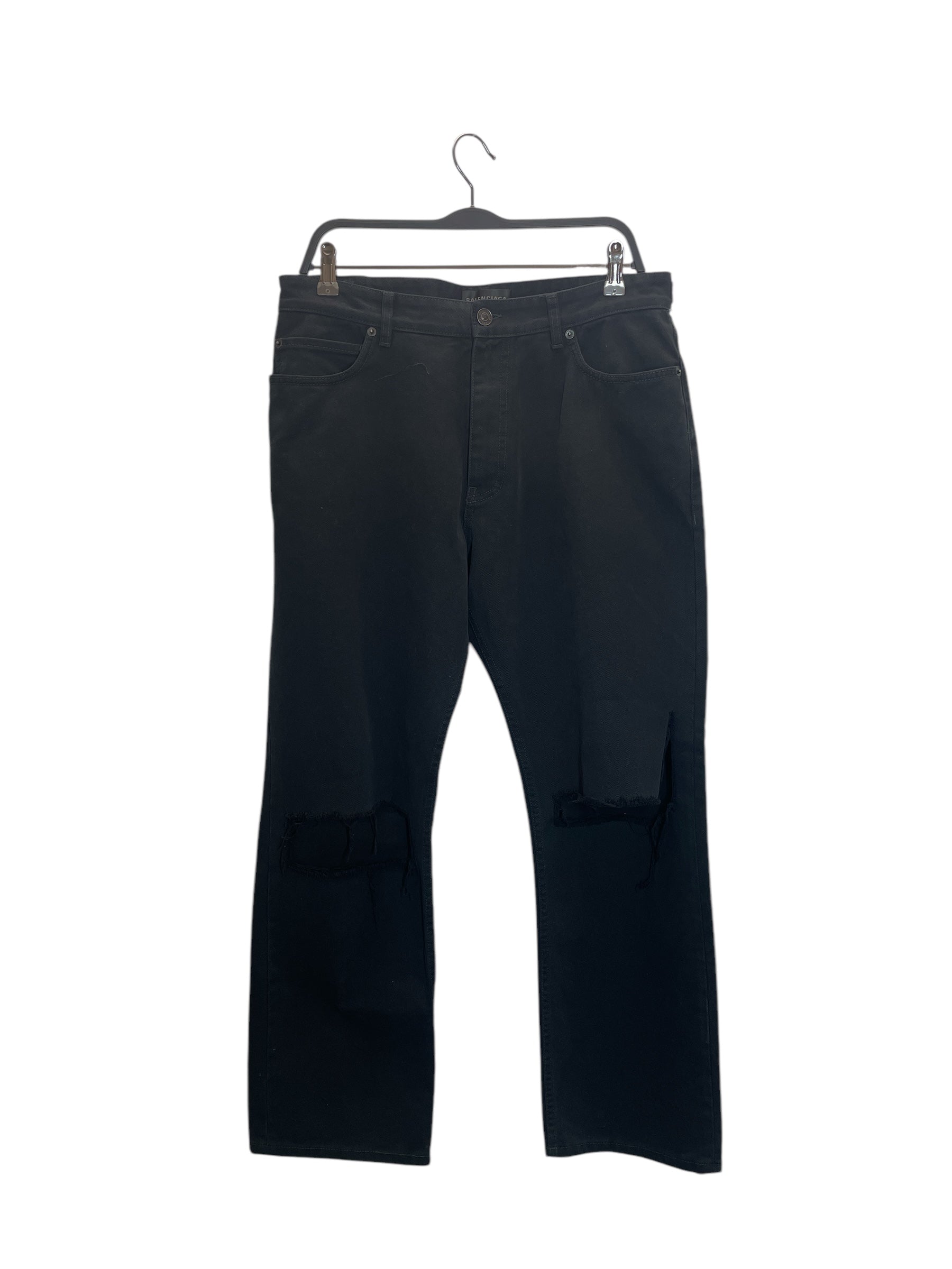 BALENCIAGA/Straight Pants/M/Denim/BLK/Button Fly/165/72A – 2nd STREET USA