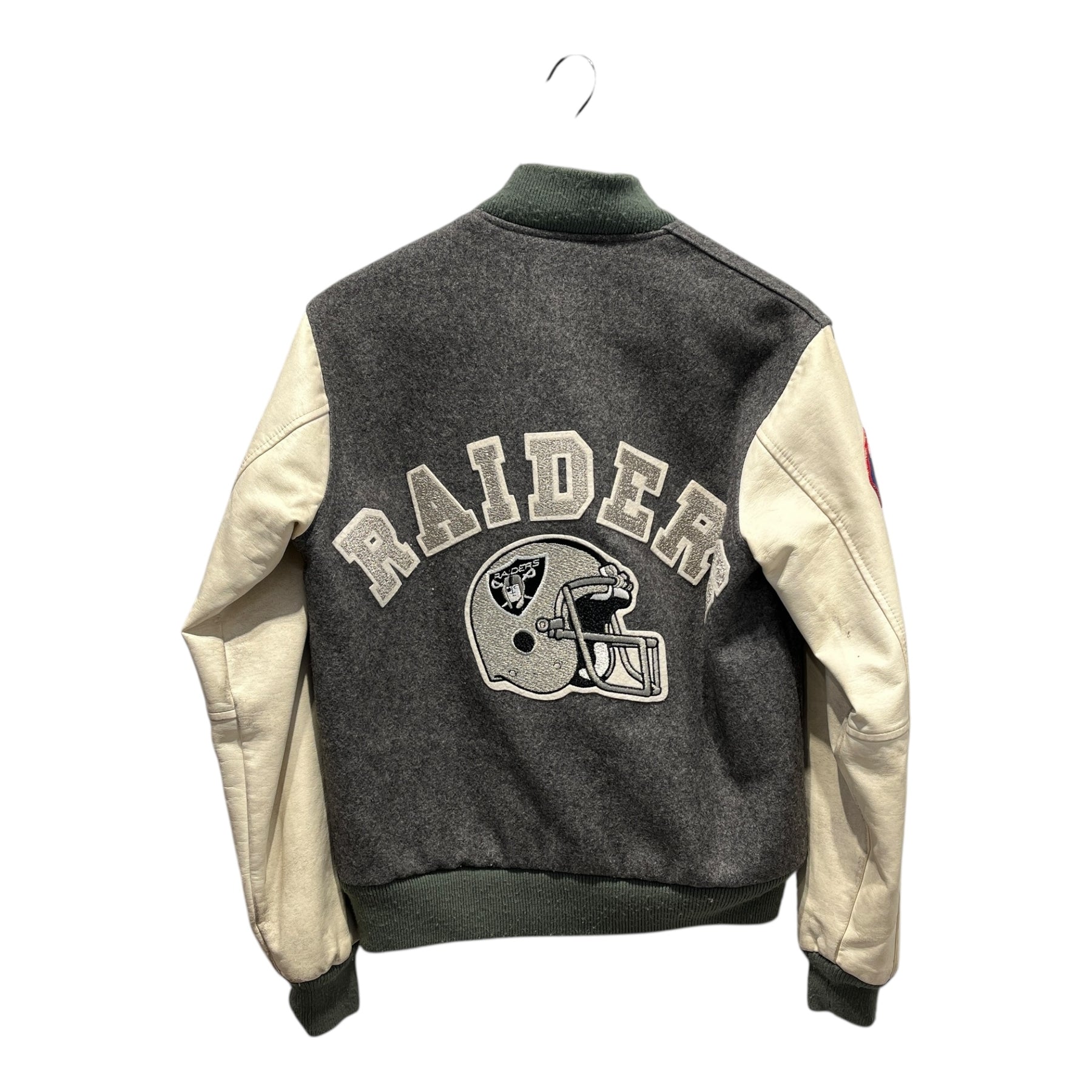 Chalk Line/Vintage/Jacket/S/Leather/GRY/80s RAIDERS VARSITY JACKET ...