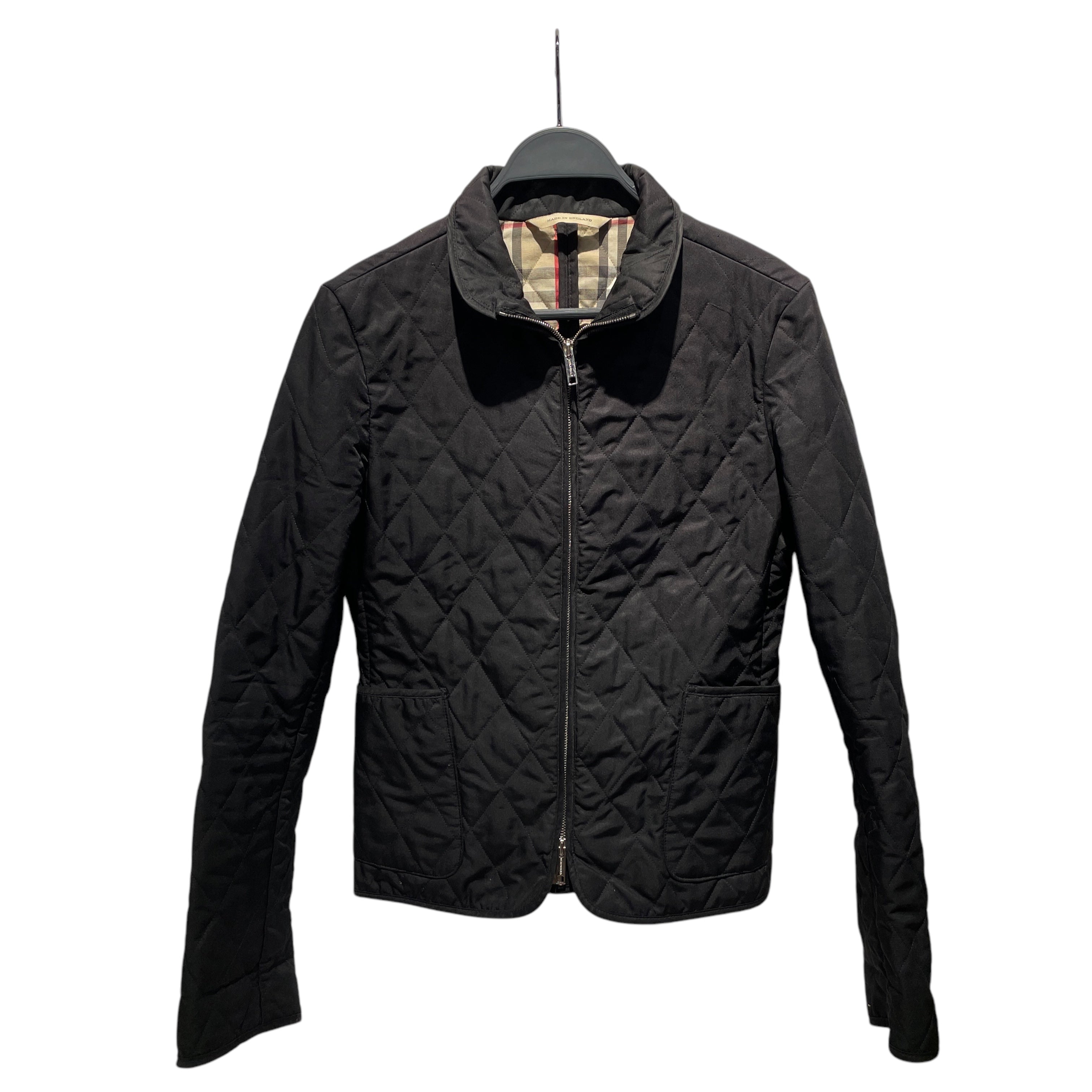 BURBERRY LONDON/Quilted Jkt/24/Cotton/BLK/PLAID INTERIOR – 2nd STREET USA
