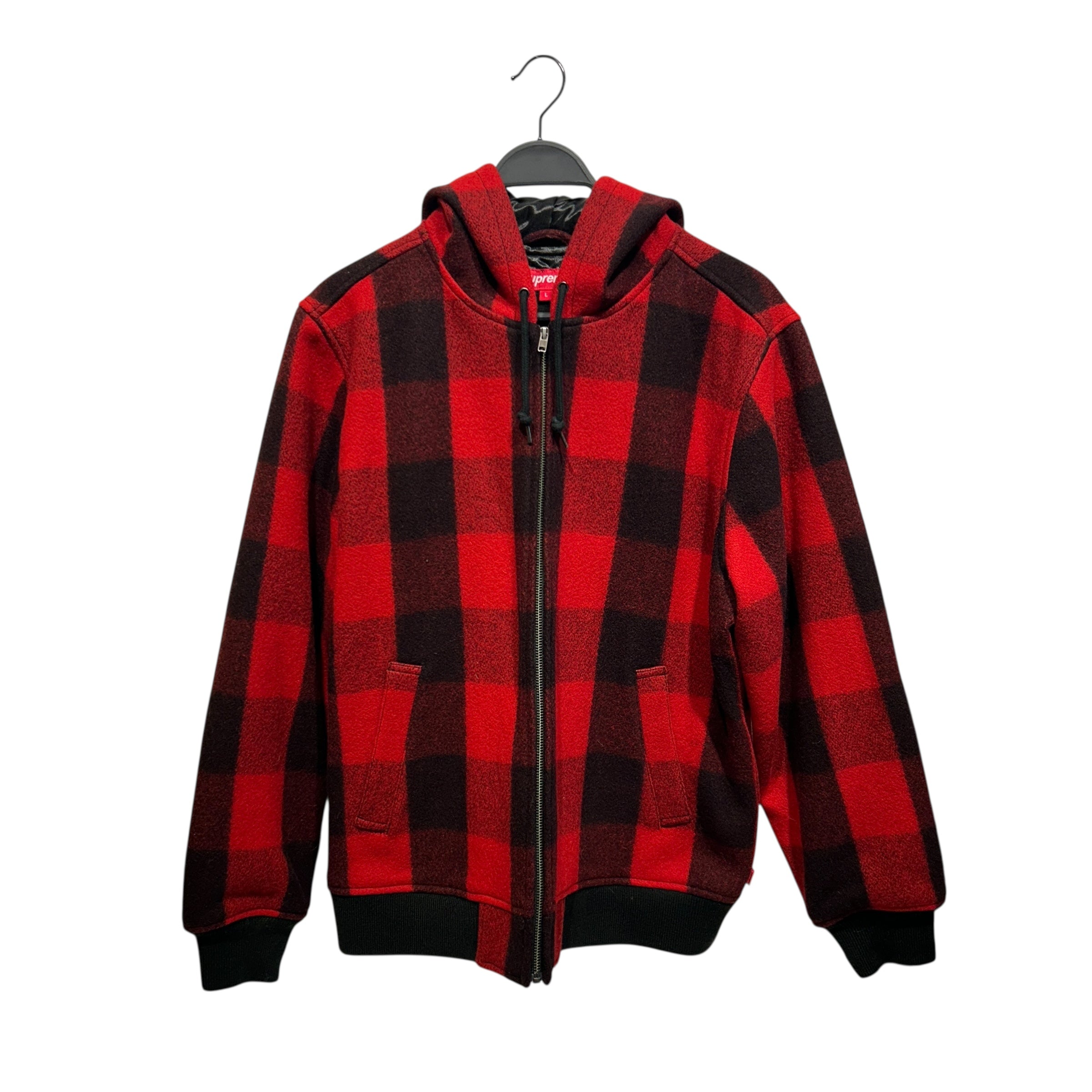 Supreme/Quilted Jkt/L/Wool/RED/Hombre Check/LETTER ON BACK – 2nd STREET USA