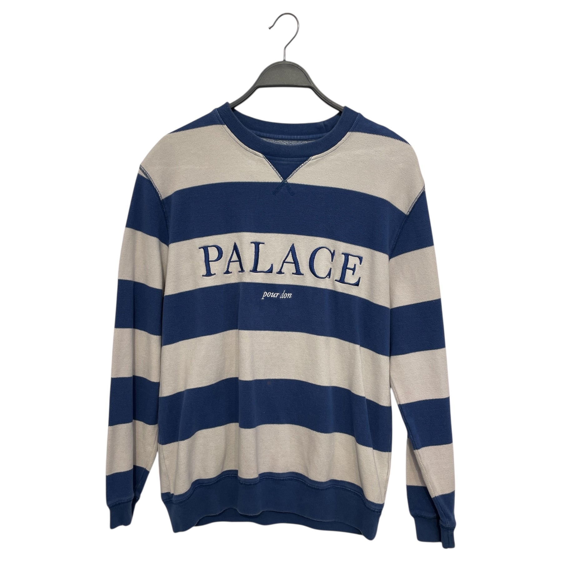 PALACE/Sweater/L/Stripe/Cotton/BLU/ – 2nd STREET USA