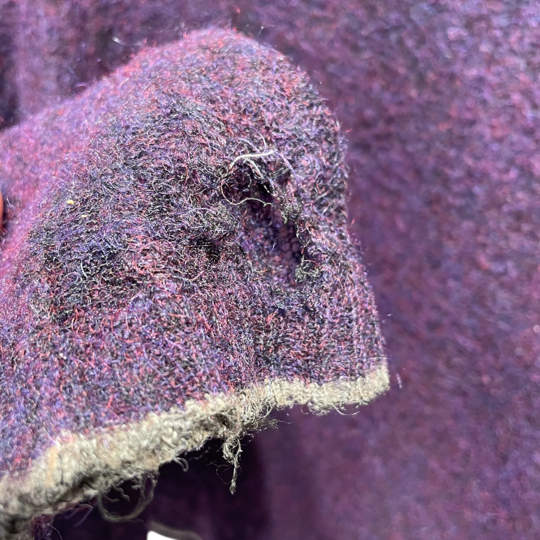 ANN DEMEULEMEESTER/Sweater/M/Wool/PPL/Pullover/ribbed pattern with red ...