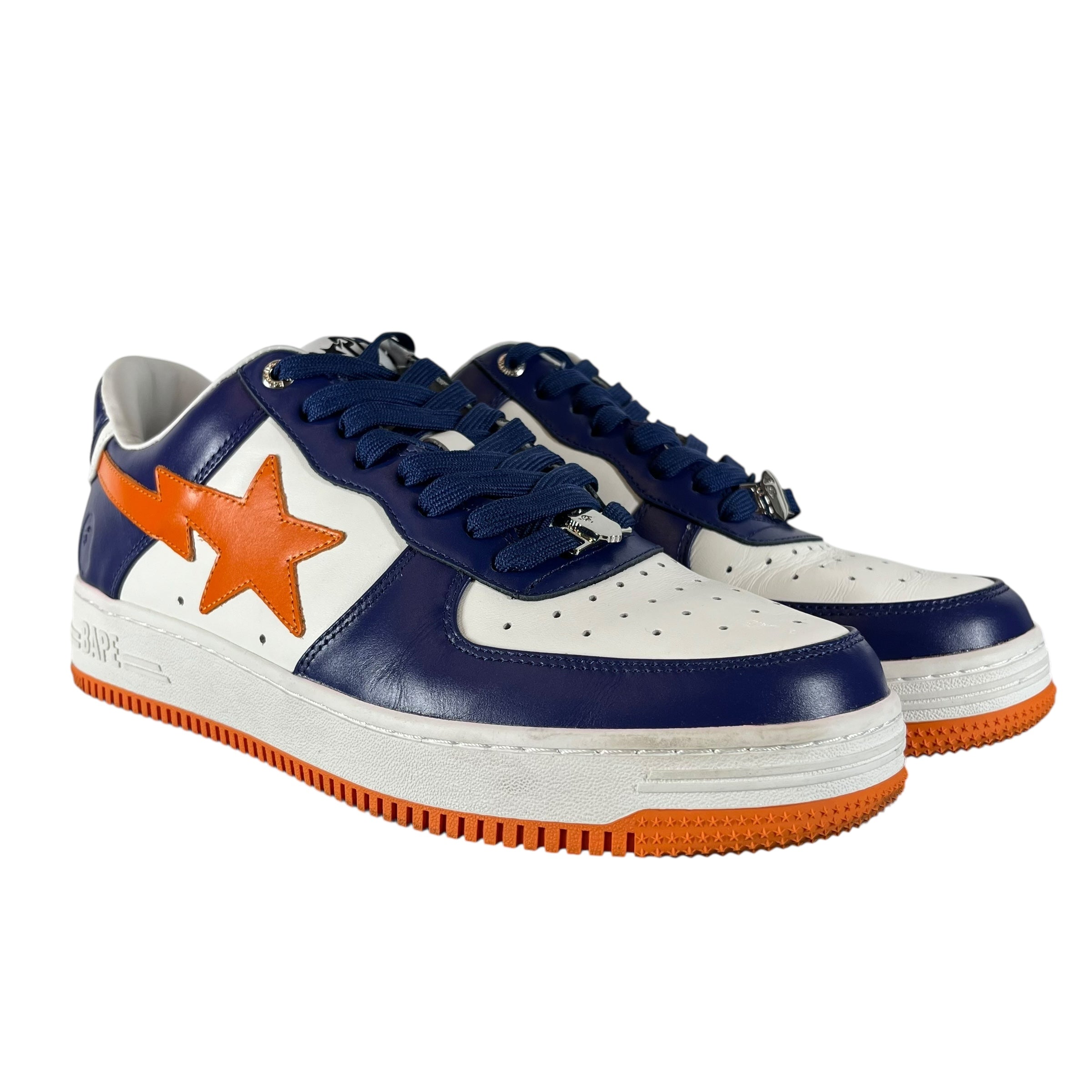 BAPE STA!/Low-Sneakers/US 11/Leather/WHT/Weiss Blue/Orange – 2nd STREET USA