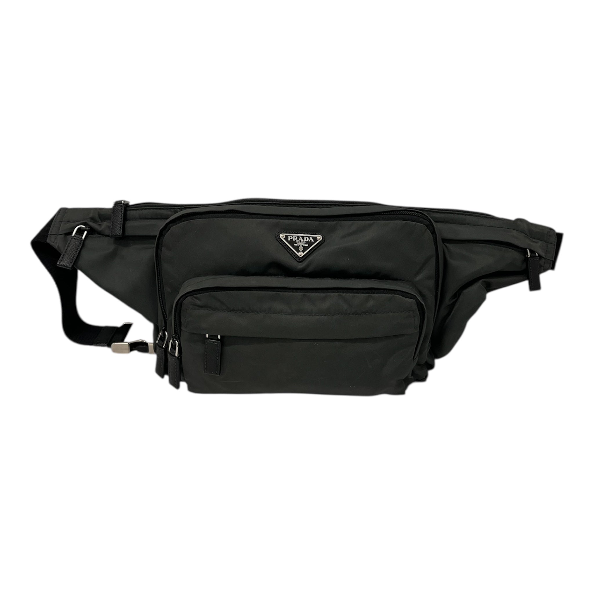 PRADA/Fanny Pack/Nylon/GRN/FADED WASH NYLON FANNY – 2nd STREET USA