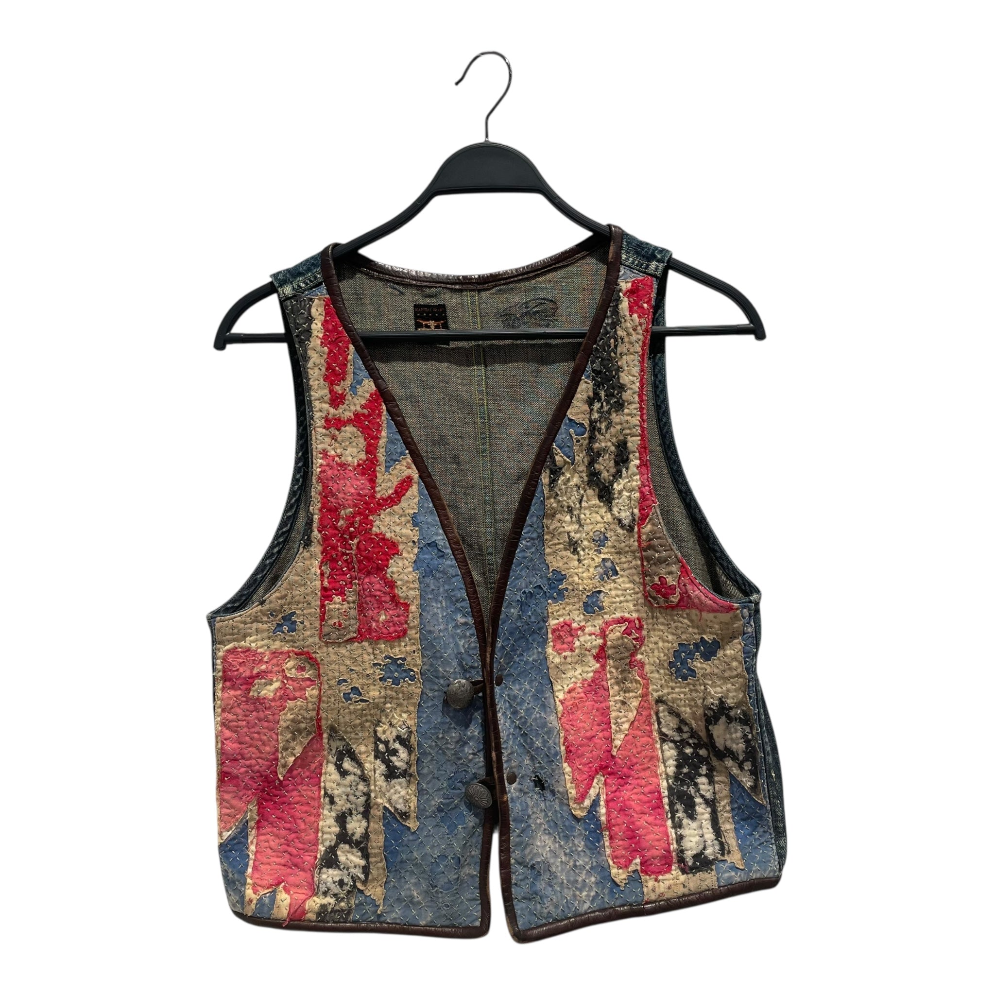 KAPITAL/HeavyKnit Vest/2/All Over Print/Denim/MLT/boro denim vest – 2nd ...