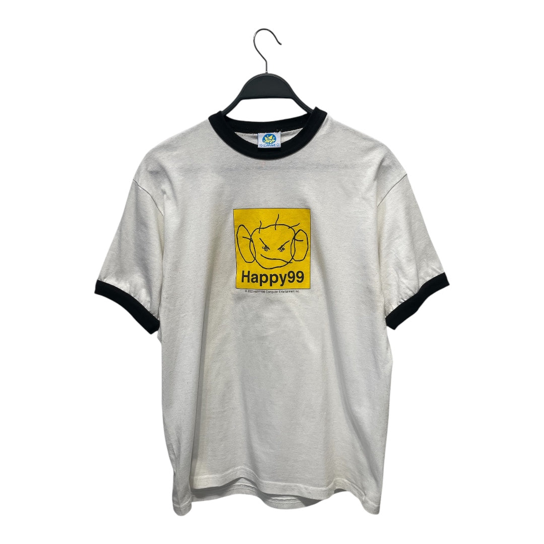 HAPPY 99/T-Shirt/L/Cotton/WHT/Yellow face graphic – 2nd STREET USA
