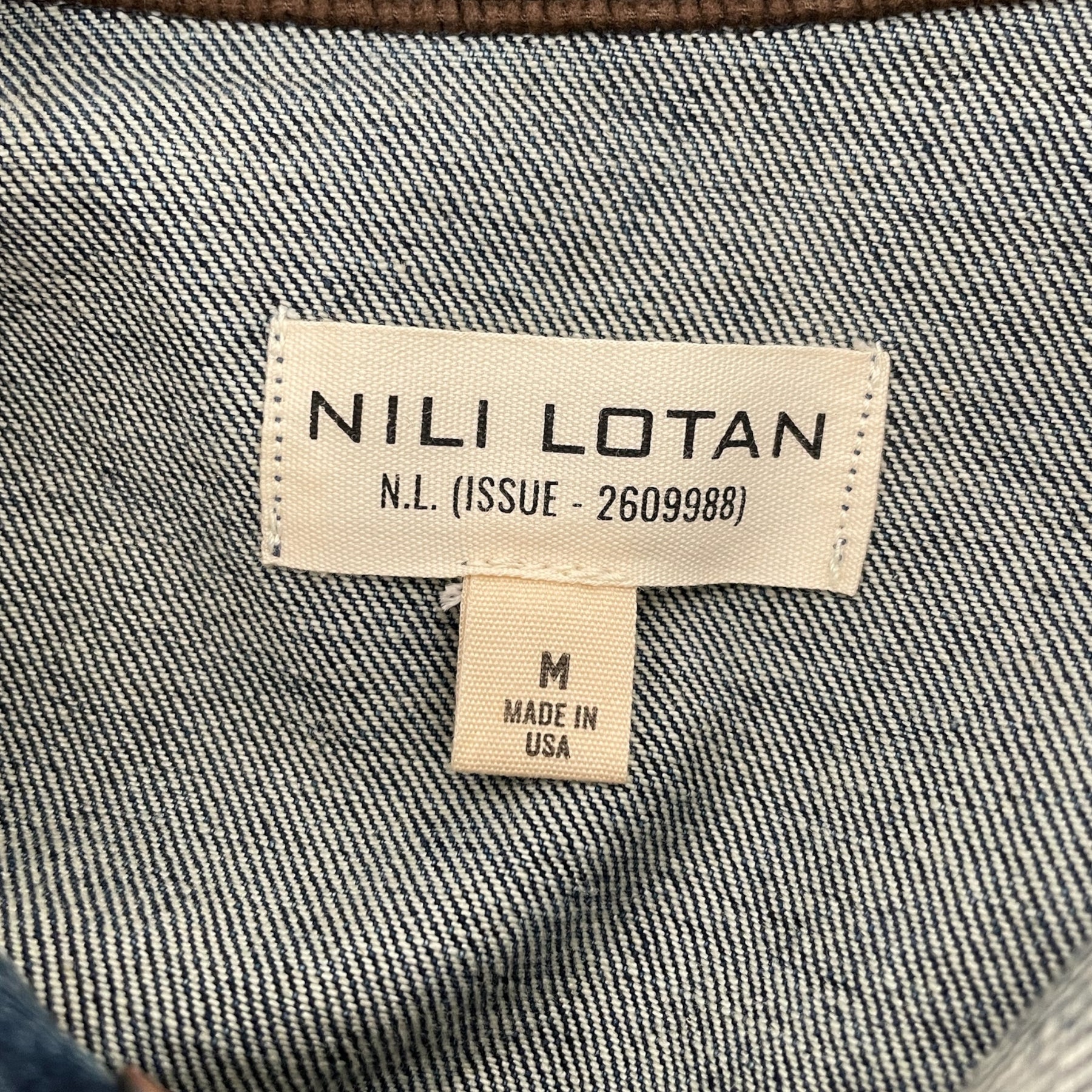 NILI LOTAN/Denim Jkt/M/Denim/BLU/corderoy collar – 2nd STREET USA