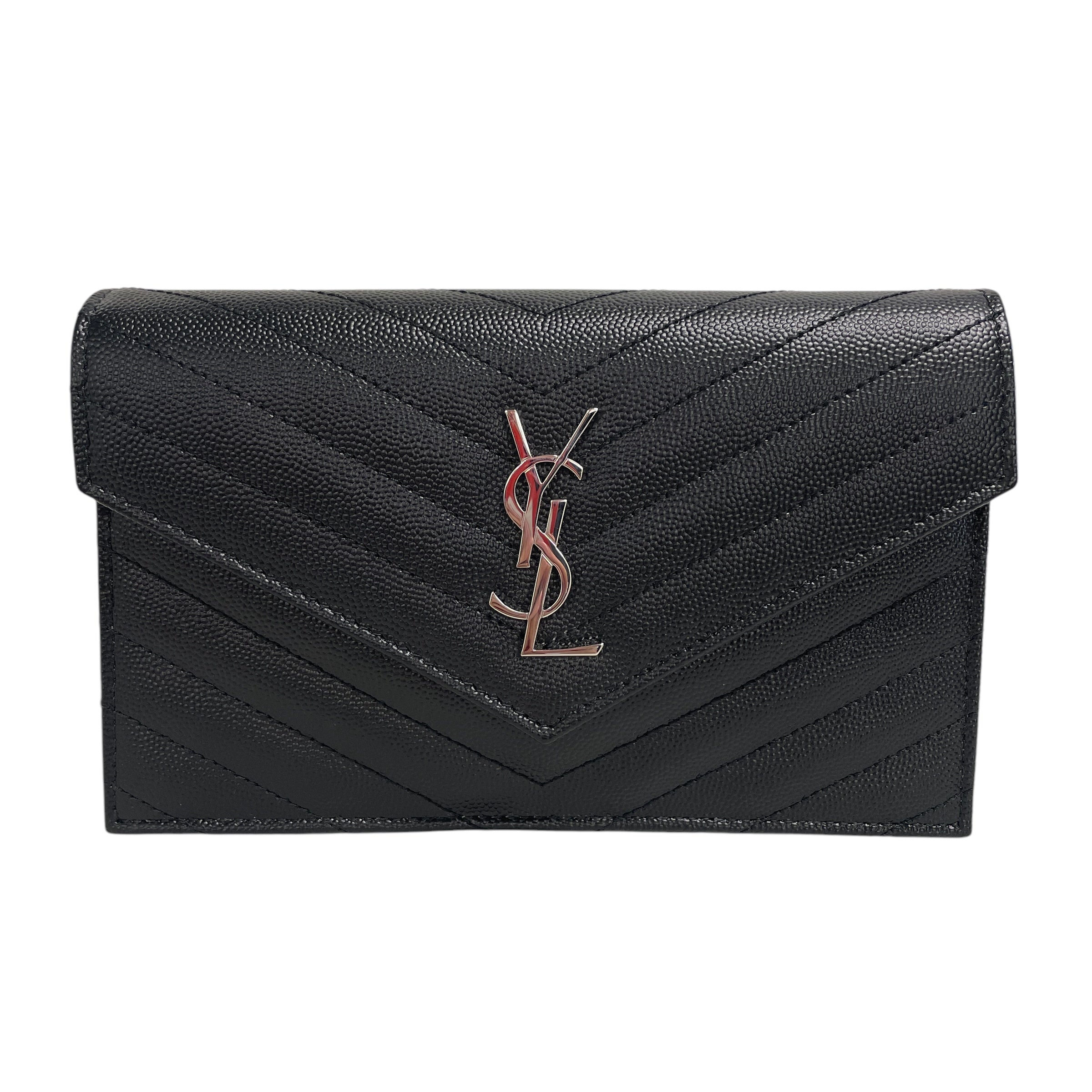 SAINT LAURENT/Hand Bag/OS/Leather/BLK/RVG4CHQ/"YSL" LOGO SILVER – 2nd ...