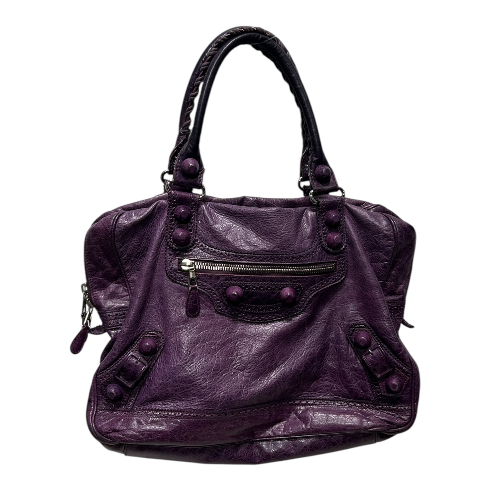 BALENCIAGA/Hand Bag/Leather/PPL/GIANT WORK BAG – 2nd STREET USA