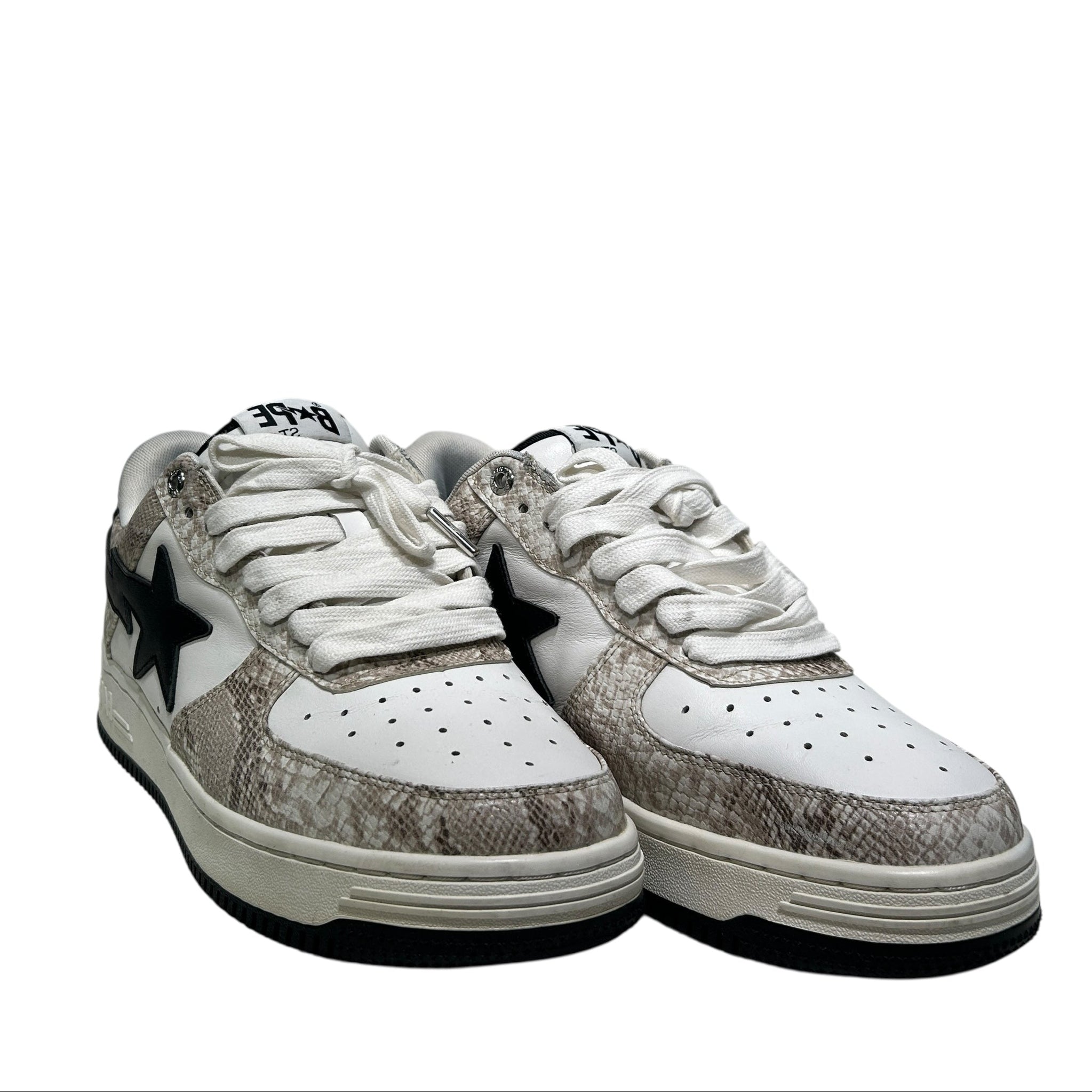 BAPE STA!/Low-Sneakers/US 10/WHT/SNAKESKIN – 2nd STREET USA