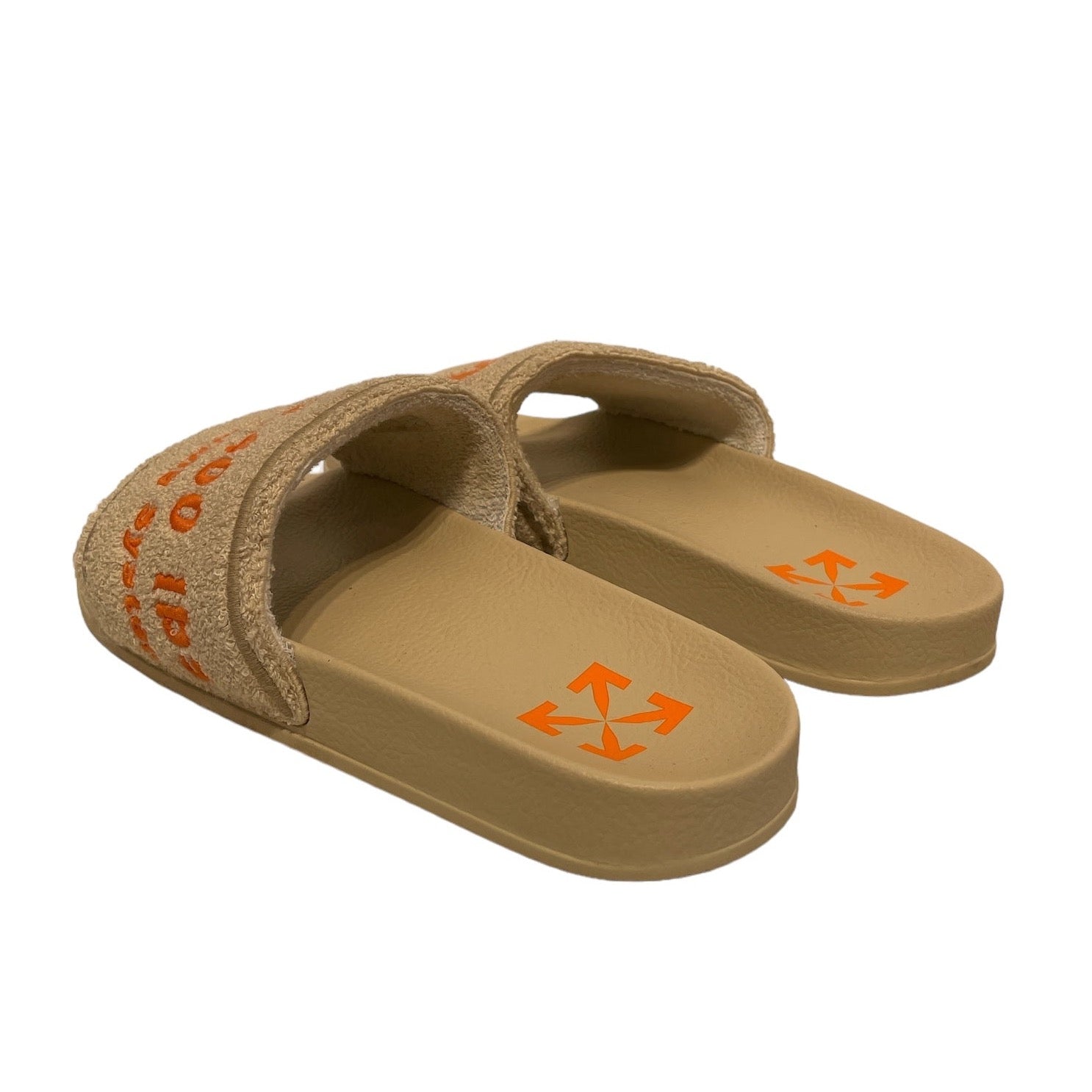 OFF-WHITE/Sandals/EU 38/Monogram/Cotton/BEG/Orange – 2nd STREET USA